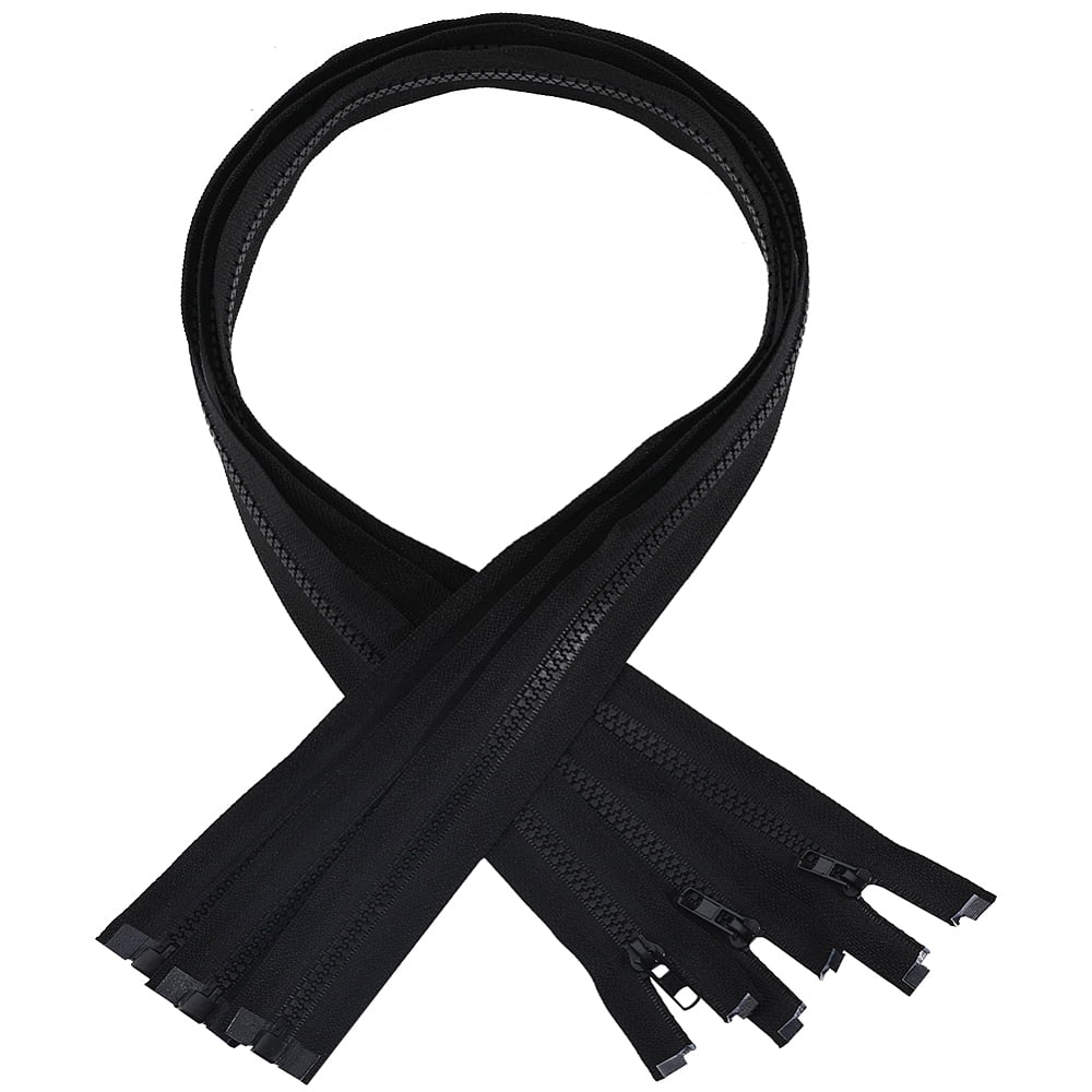 1Box 6Pcs Nylon Coil 5 Resin Zippers 77.5cm/30.51inch Black Separating ...