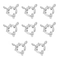 1Box 8Pcs 304 Stainless Steel Spring Ring Clasps Ring Stainless Steel ...