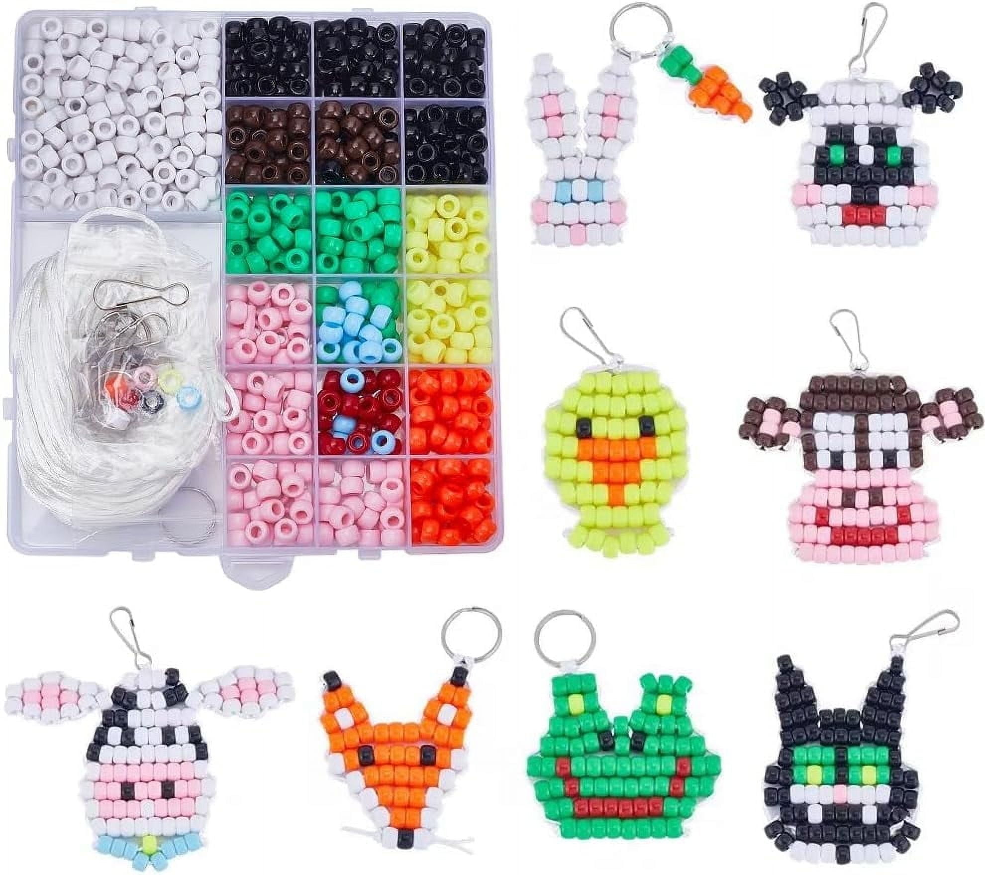 1Box DIY 8Sets Bead Pets Bead Craft Kit Bead Animals Keychain Kit 8mm ...