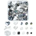 1Box DIY Beaded Stretch Bracelet Making Kit Including Round & Square ...