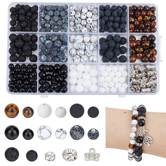 1Box DIY Beads Jewelry Making Finding Kit Inlcuidng Natural & Mixed ...