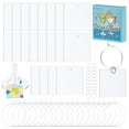 1Box DIY Blank Wine Glass Charm Making Kit Including Acrylic Big ...