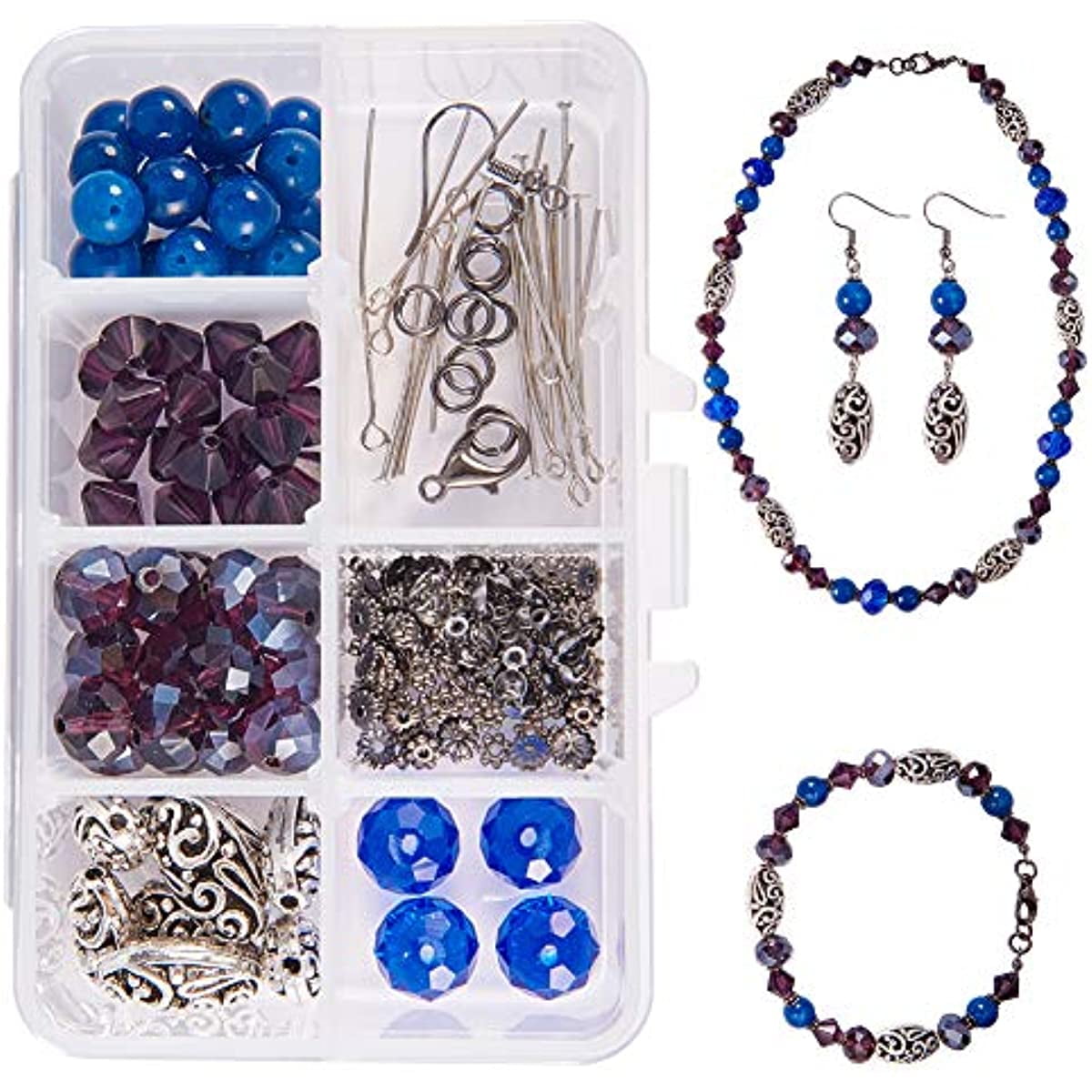 1Box DIY Jewelry Making Kit Beading Starter Kits for Adults Girls Teens ...