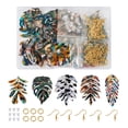 1Box DIY Monstera Leaf Dangle Earring Making Kits Including Cellulose ...