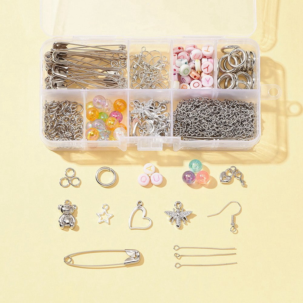 1Box DIY Safety Pin Brooch Earring Making Kit Including Iron Safety ...