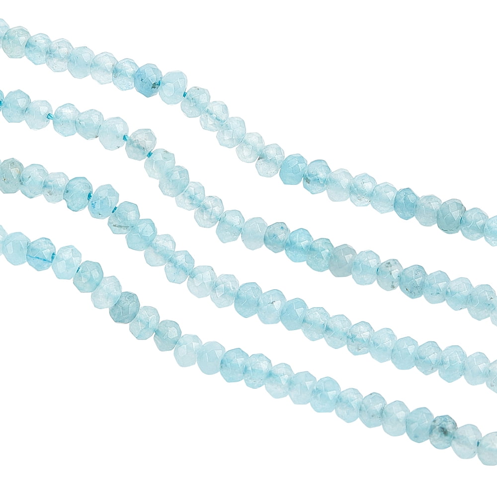 1Box Dyed Natural Malaysia Jade Rondelle Beads Strands Faceted Light ...