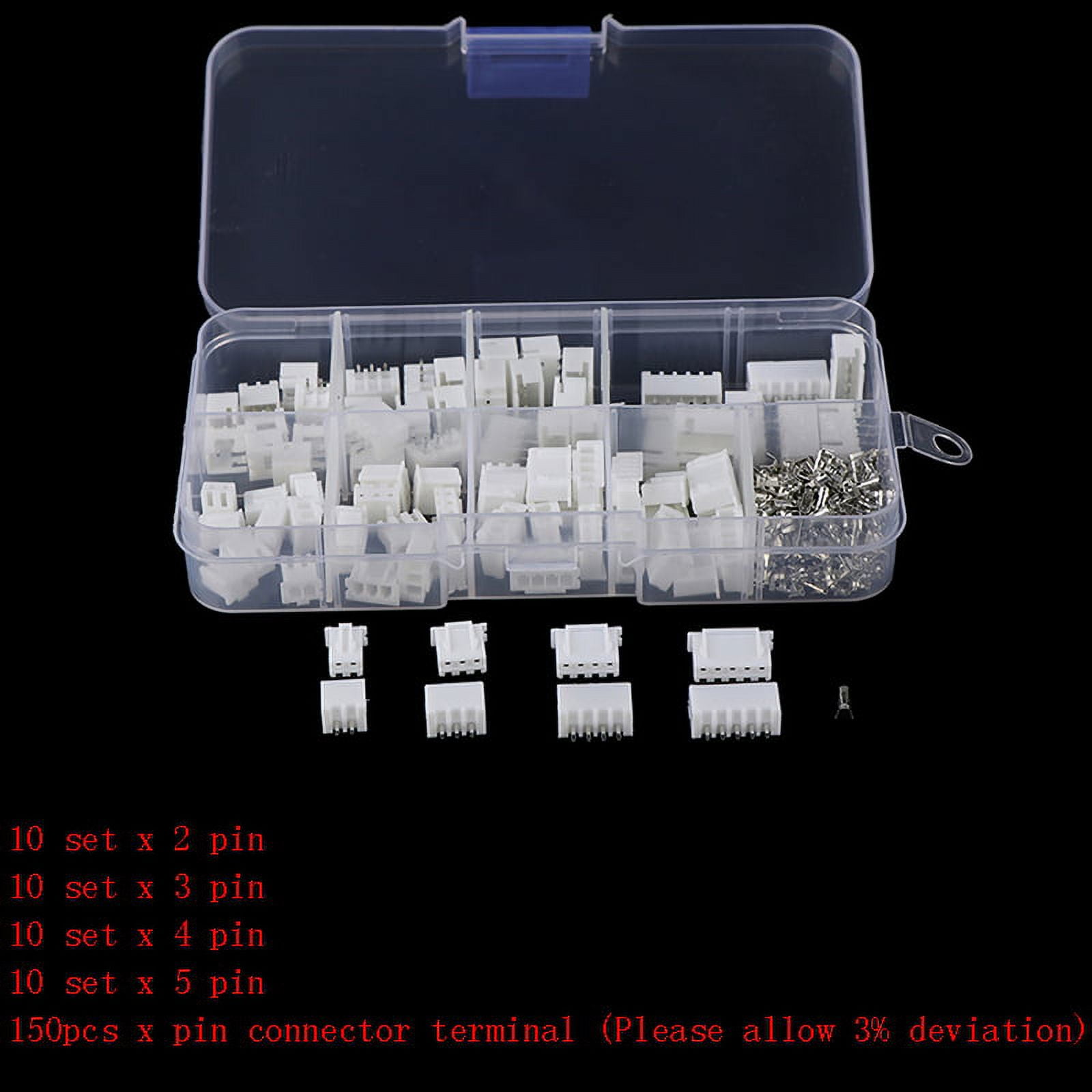 1Box JST-XH Kit 2/3/4/5Pin XH2.54MM Terminal Housing PCB Header Wire ...