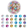 1Box Moonstone Beads Strands Dyed Holographic Beads Half AB Color ...