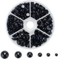 1Box Plastic Imitation Pearl Dome Cabochons Half Round Black 4~12x2~6mm ...