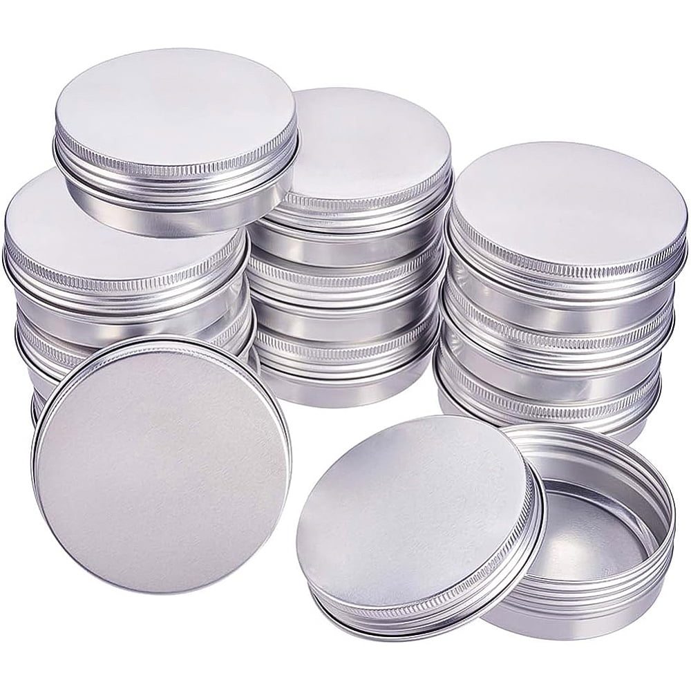 1Box Round Aluminium Tin Cans Aluminium Jar Storage Containers for ...
