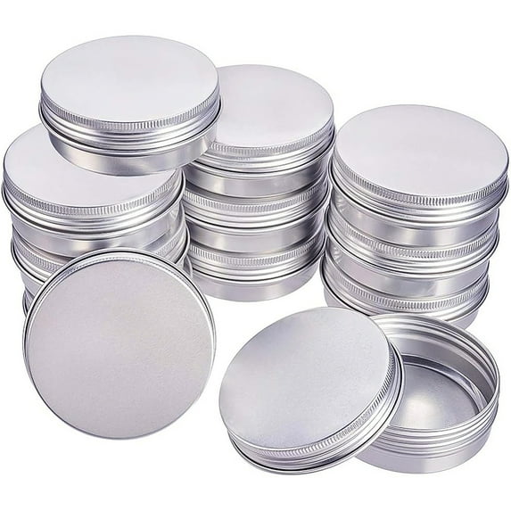 1Box Round Aluminium Tin Cans Aluminium Jar Storage Containers for ...