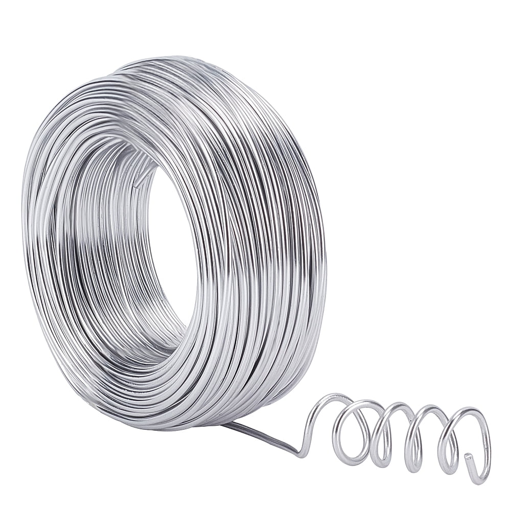 1Box Round Aluminum Wire Bendable Metal Craft Wire for DIY Jewelry Craft Making Silver 10 Gauge ...