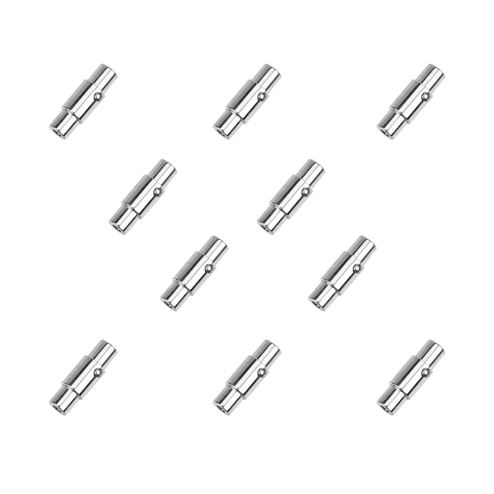 1Box Smooth 304 Stainless Steel Locking Tube Magnetic Clasps Column ...
