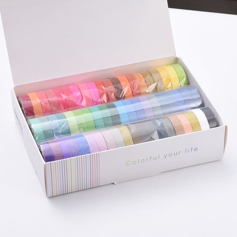 1Box Solid Color Masking Tapes DIY Scrapbook Decorative for Craft and ...