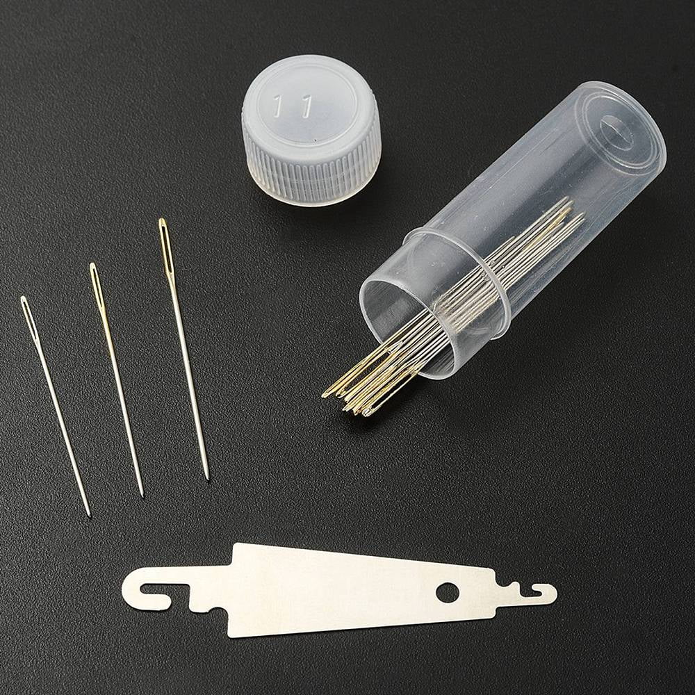 1Box Steel Sewing Needles Big Eye Needles Big Eye Pointed Needles for ...