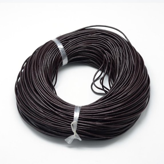 1Bundle Spray Painted Cowhide Leather Cords Coconut Brown 2.0mm about ...