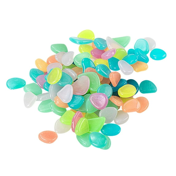 1CM Small Luminous Stone Fish Tank Garden Fluorescent Micro Luminous ...