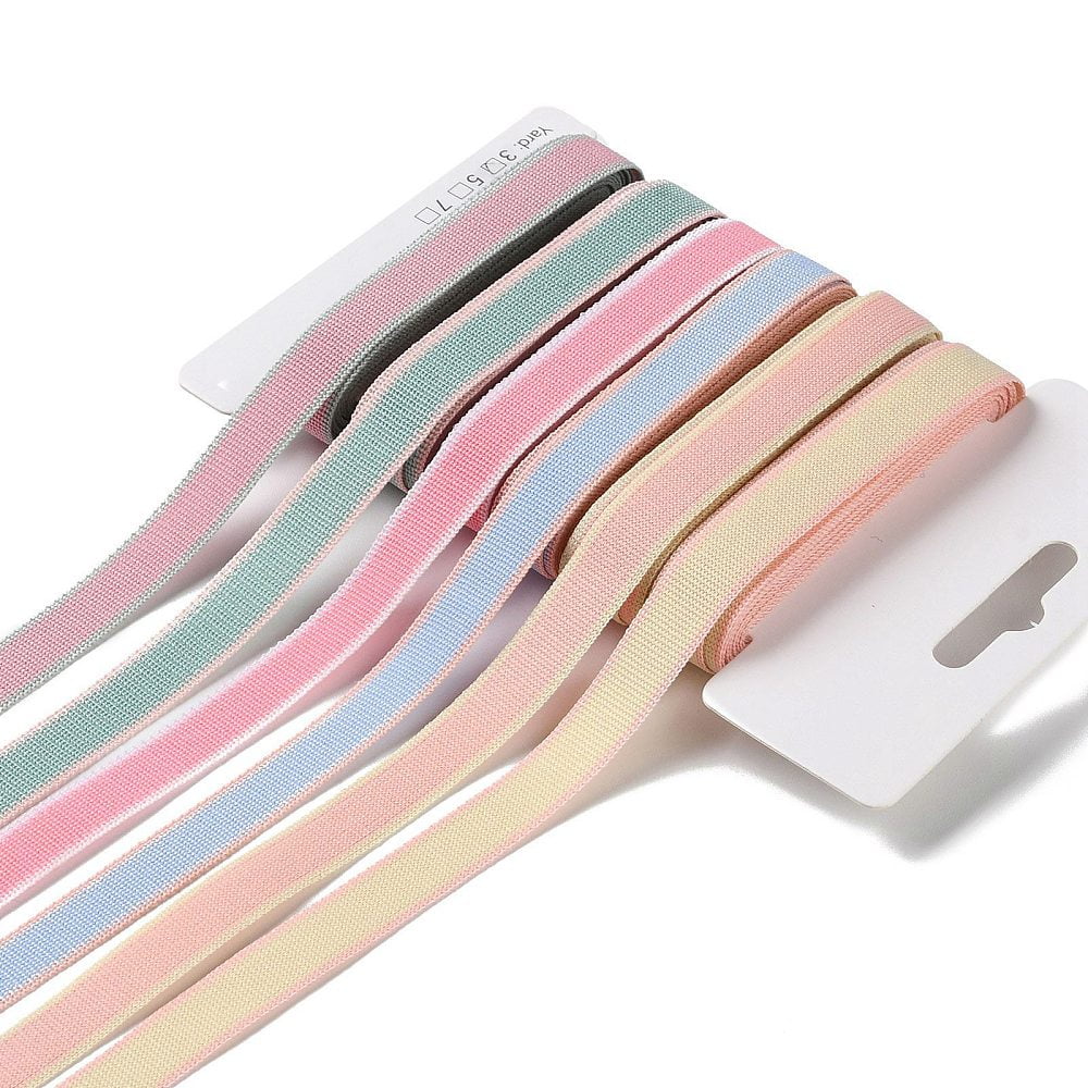 1Card 18 Yards 6 Styles Polyester Ribbon for DIY Handmade Craft Hair ...