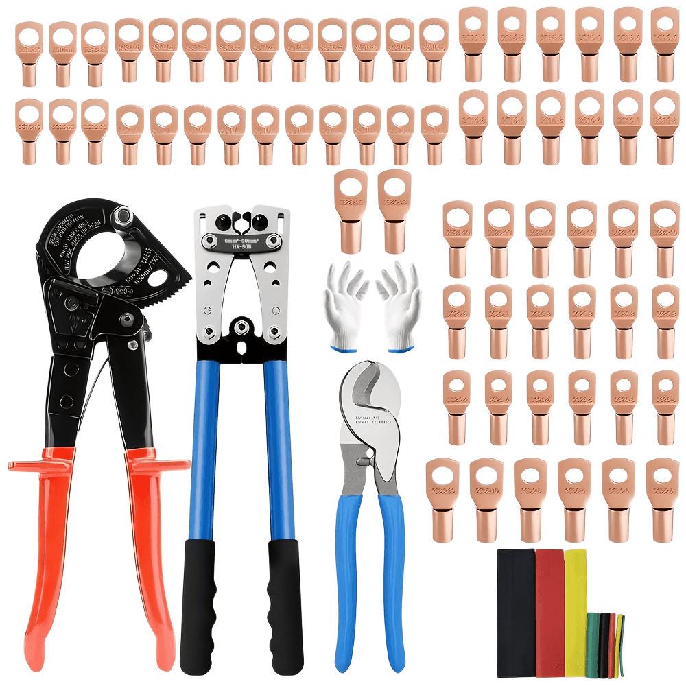 1Crimper And 2Cutters And Lugs And Tubes Heavy Duty Durable Battery ...