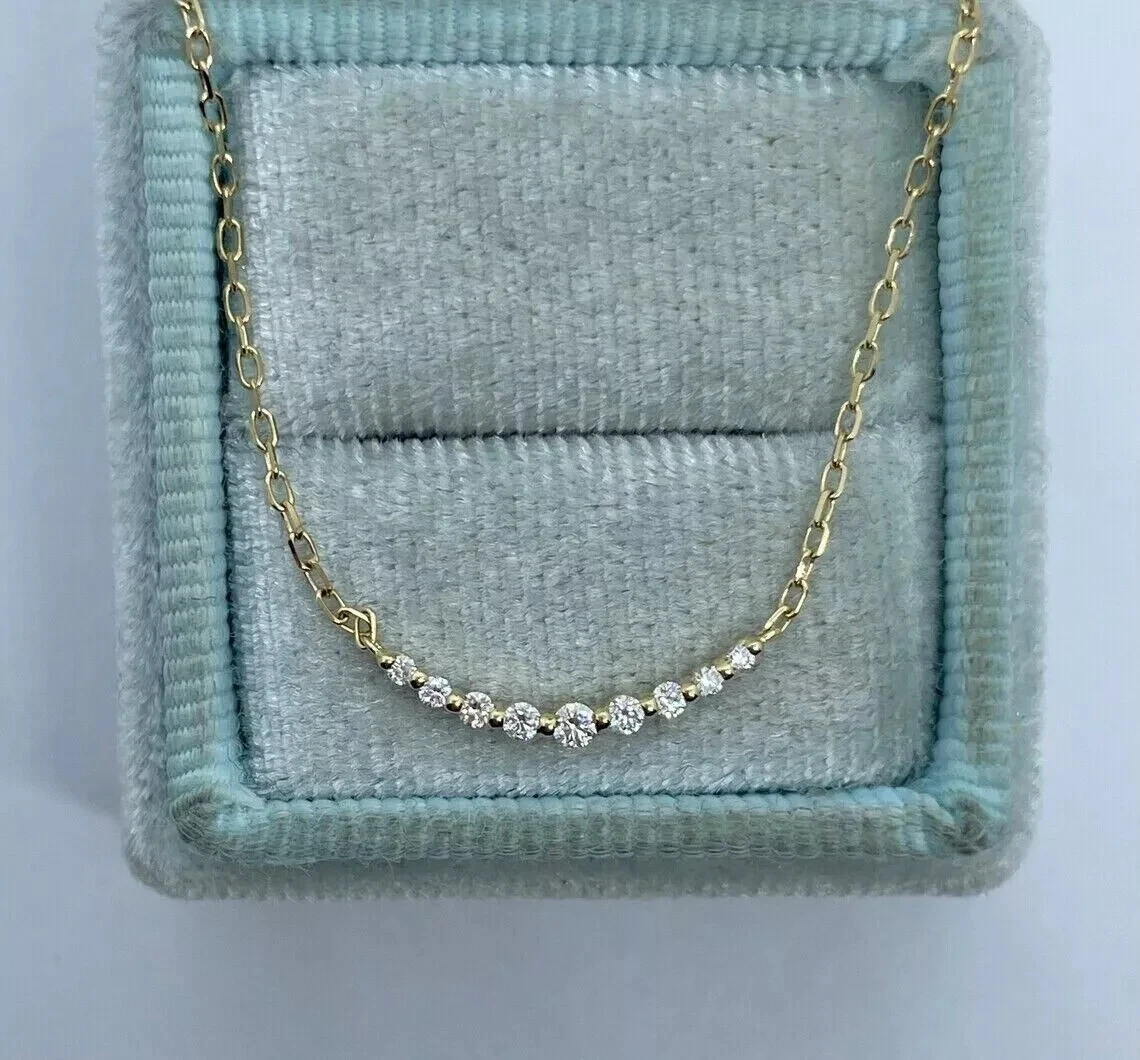 1Ct Lab Created Round Cut Pendant 14K Yellow Gold Plated 18" Free Chain ...