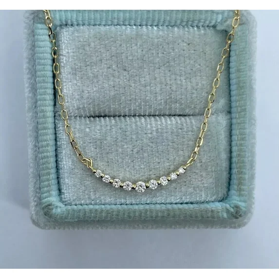 1Ct Lab Created Round Cut Pendant 14K Yellow Gold Plated 18" Free Chain ...