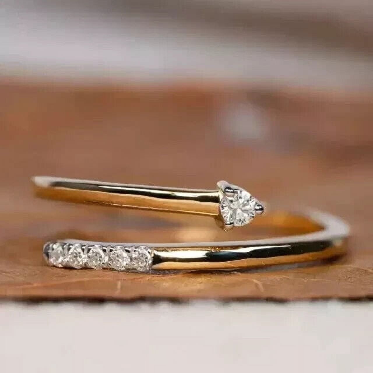 1Ct Round Cut Lab-Created Diamond Women Engagement Ring 14k Yellow Gold ...