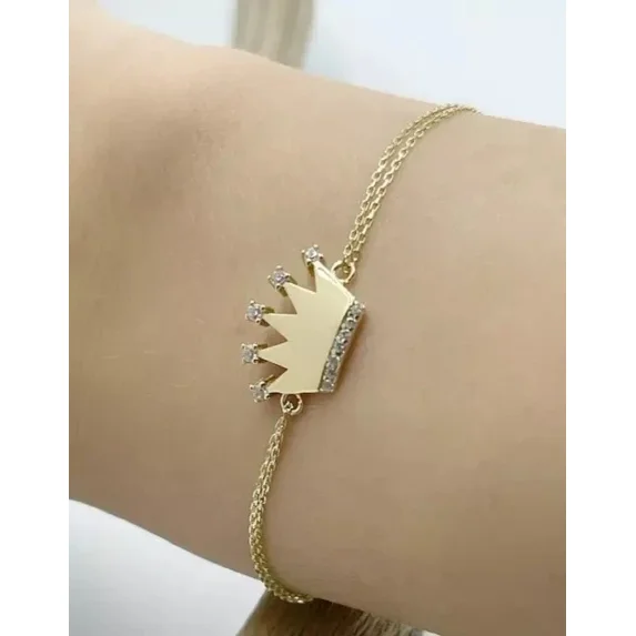 1Ct Round Cut Simulated Diamond Shape Bracelet 14K Yellow Gold Plated 7 ...