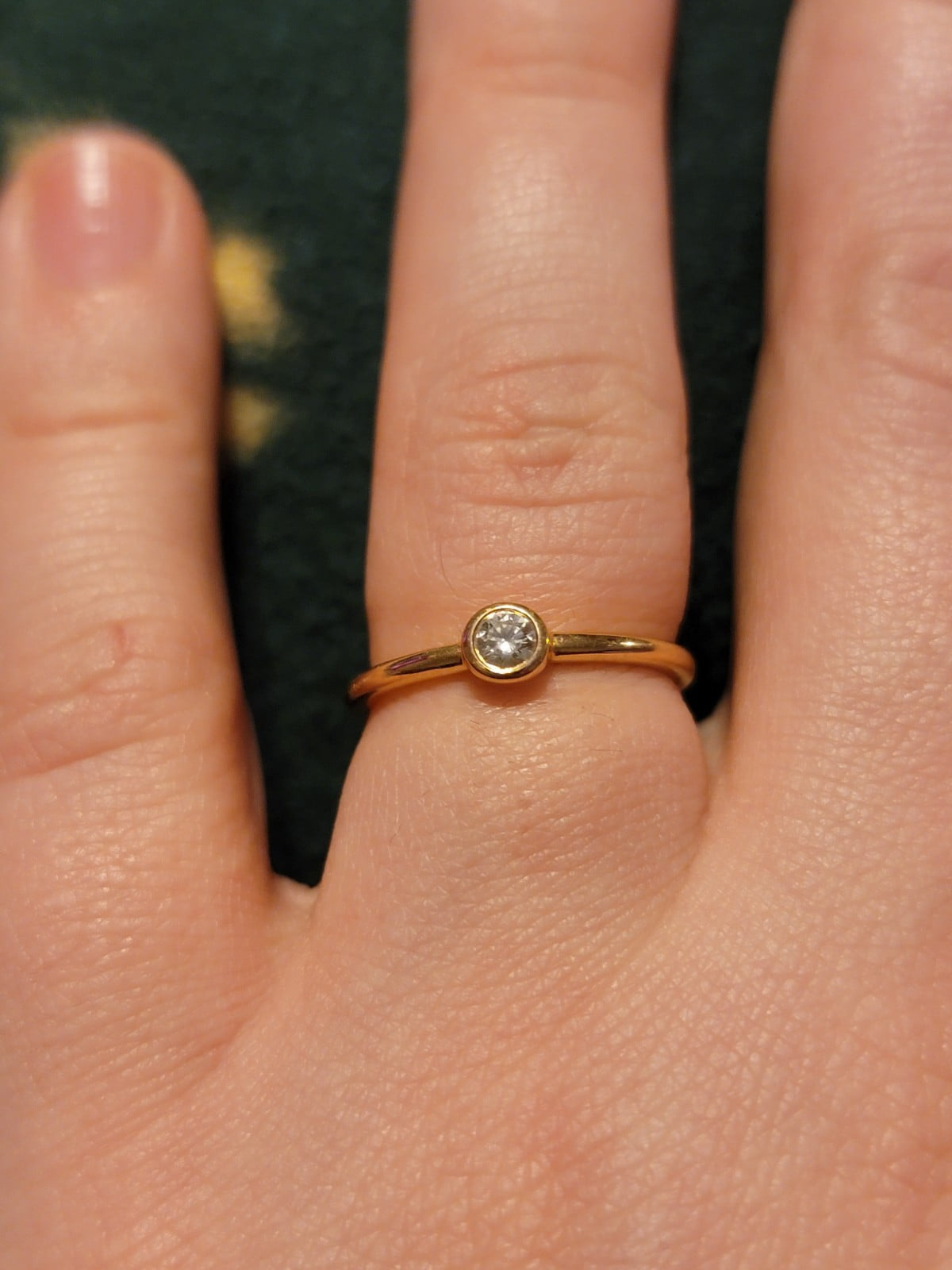 1Ct Round Cut Simulated Diamond Women's Wedding Ring 14K Yellow Gold ...