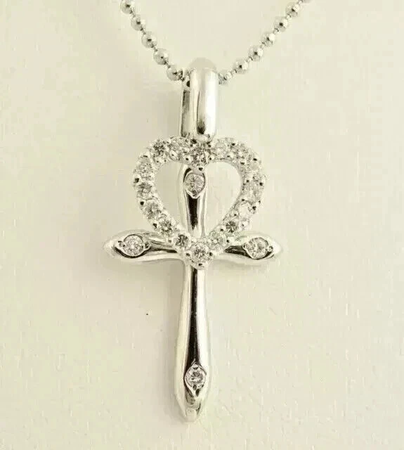 1Ct Round Simulated Diamond Diamond Women's Pendant Necklace 14K White ...