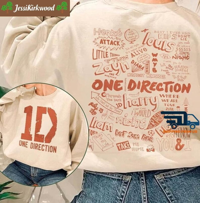 1D One Direction Shirt, One Direction World Tour shirt, Midnight ...