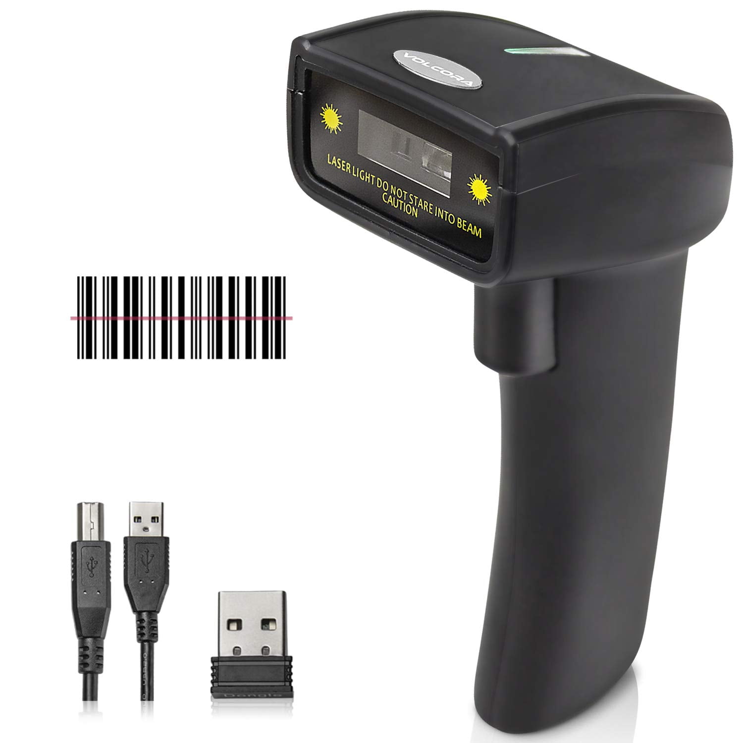 1D Wireless Barcode Scanner - Handheld CCD Bar Code Label UPC Reader ...