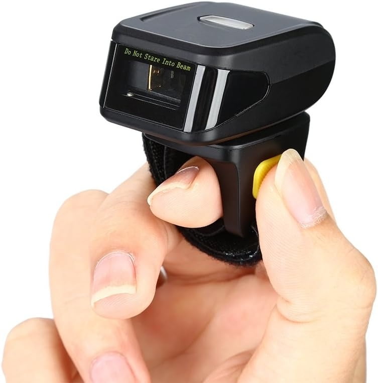 1D Wireless Ring Barcode Scanner, Compatible with Bluetooth Function ...