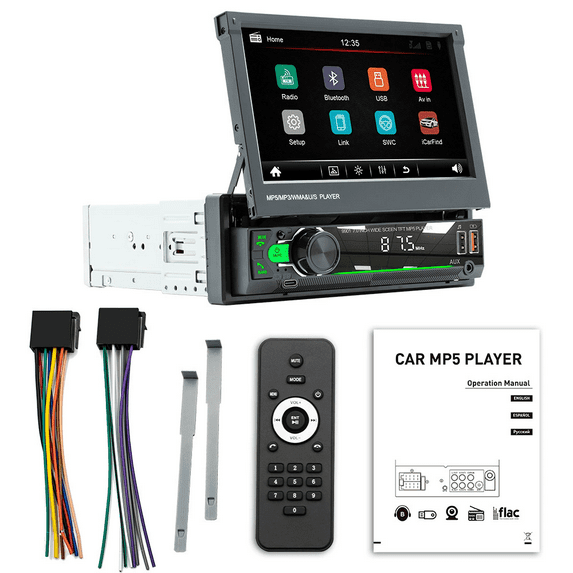 1DIN 7" Retractable Car Radio Touch Screen Monitor D-Play For Universal ...