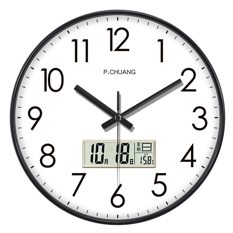 1E31 Simple Wall Clock Living Room Clock 2024 Fashion Home Noiseless ...