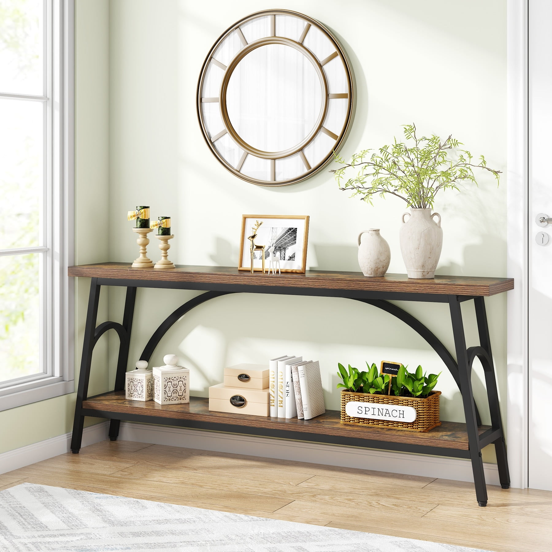 1Easylife Console Table Behind Sofa Couch,Narrow Long Sofa Table ...