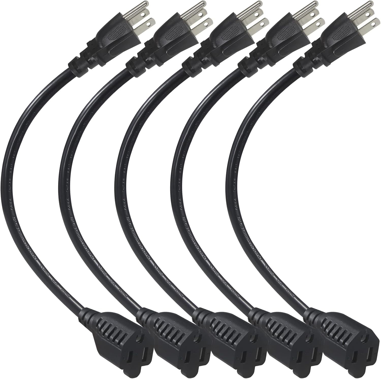 1FT Short Power Extension Cord 1FT - Short 3 Prong Extension Cord ...