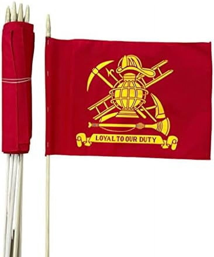 1FTx1.5FT US Cemetery Fire Dept Fireman Memorial Flag Lot Of -12-12x18 ...