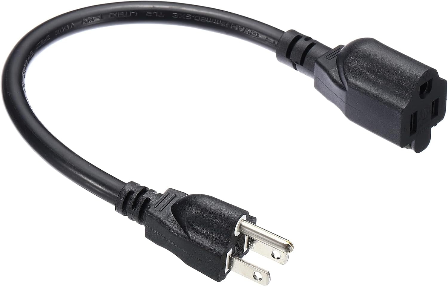 1Ft 3 Prong Extension Cord, 15A 14AWG Appliance Power Wire Electric ...