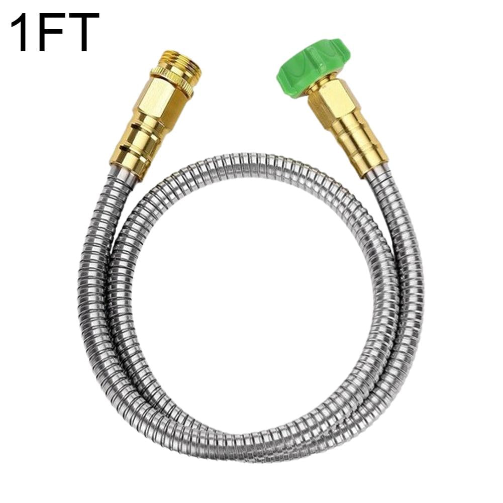 1Ft(A)$304 Stainless Steel Metal Hose Connector Short Garden Hose ...