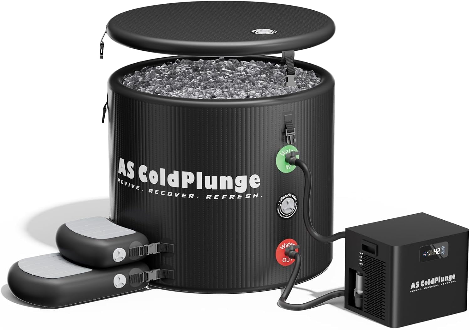 Ice Bath Tub & Cold Plunge Chiller Kit, 1/3HP Ice Bath Chiller with ...