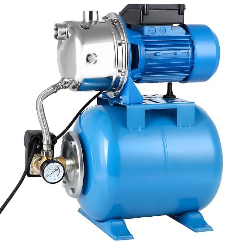 1HP Shallow Well Pump with 6Gal Tank, 115V Auto Water Booster, 1320GPH ...