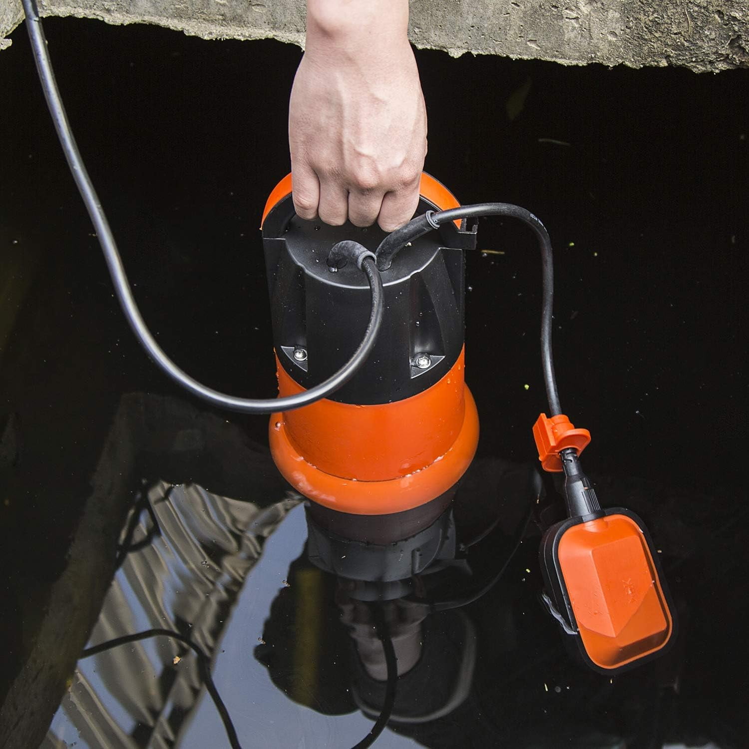 1HP Submersible Water Pump with Automatic Float Switch for Pool, Pond ...