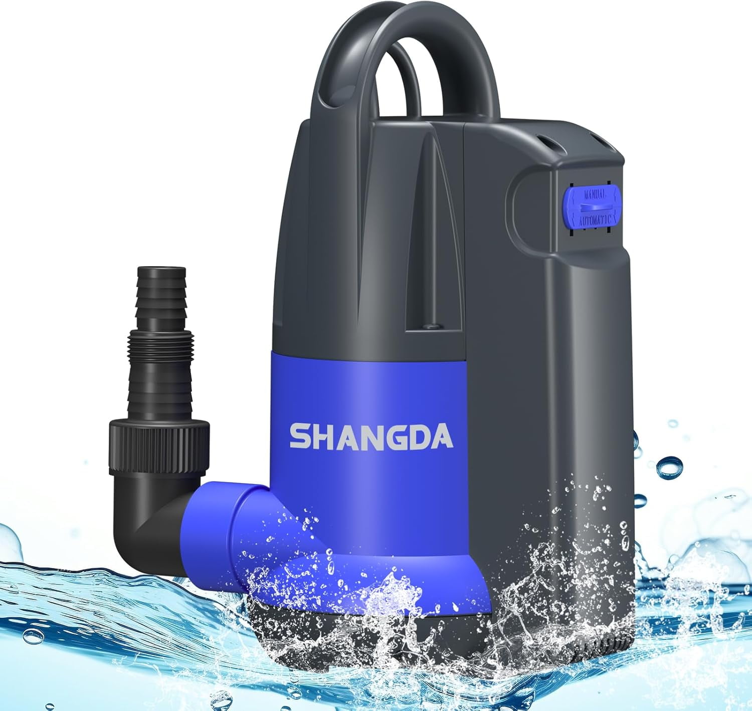 1HP Sump Pump Automatic Submersible Water Pump 3700GPH Built-in Float ...