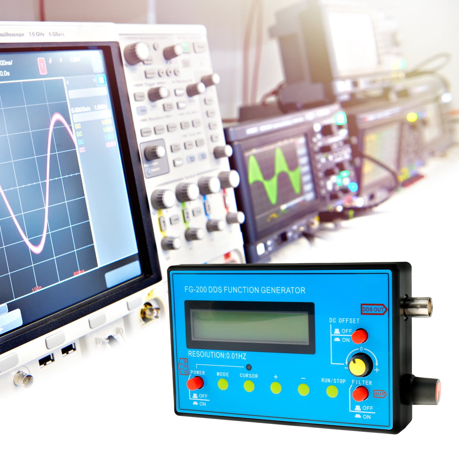 1Hz-500kHz DDS Signal Generator with Schumann Resonator Portable Versatile Waveform Generator ...