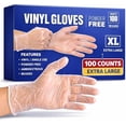 1InTheHome Vinyl Gloves, Plastic Disposable Gloves for Food Handling ...
