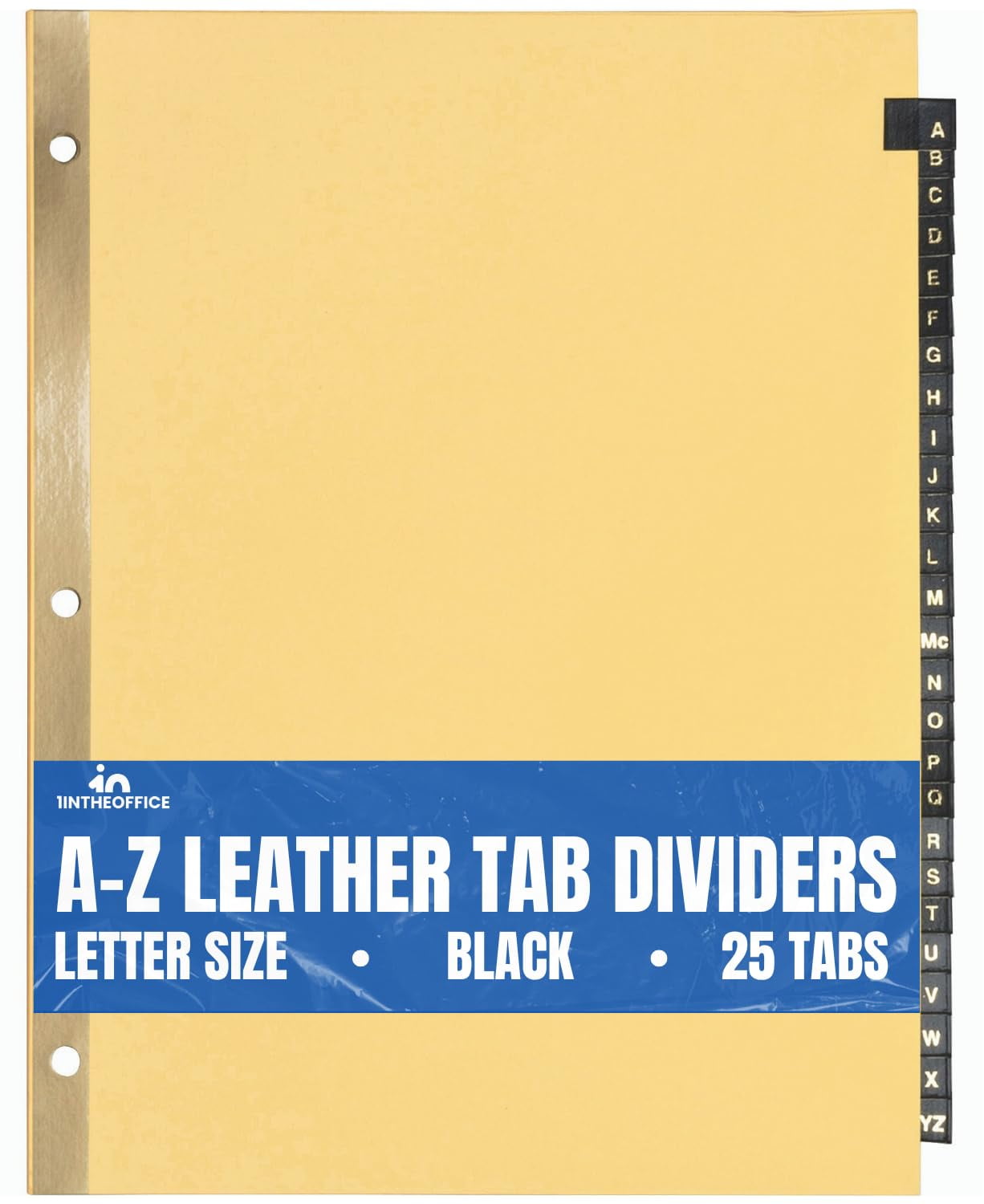 1InTheOffice Alphabet Dividers for 3 Ring Binder, A-Z Leather Dividers ...