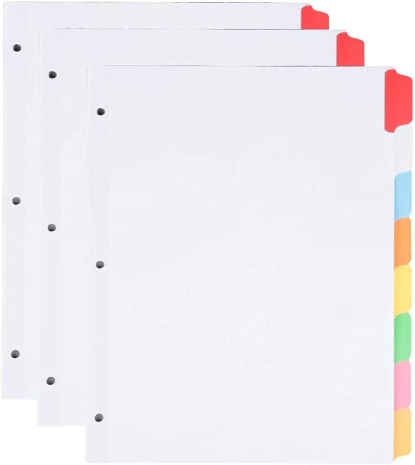 1InTheOffice Binder Dividers With Tabs, Big Tab Write & Erase Durable ...