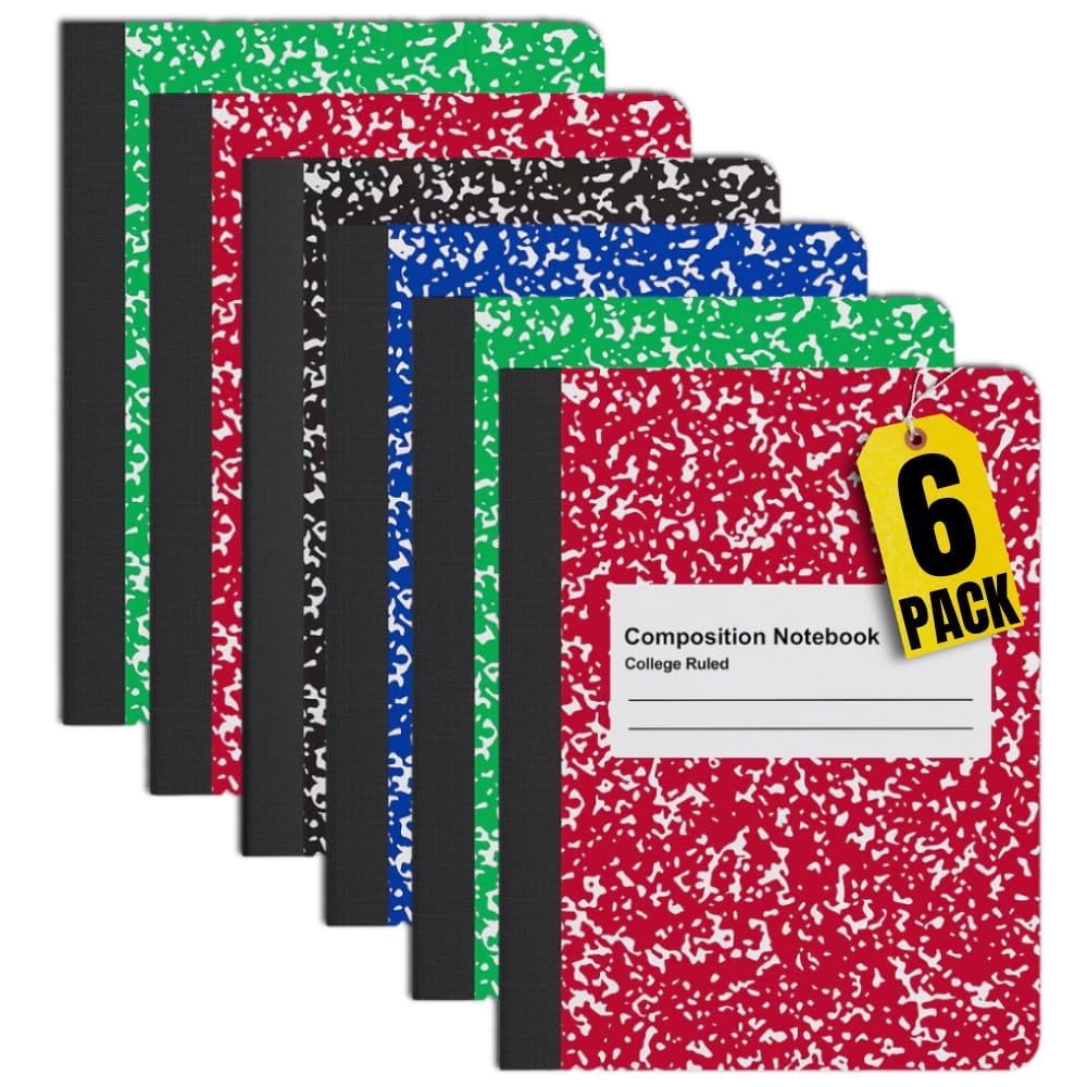 1InTheOffice College Ruled Composition Notebook, Hard Cover Notebook ...