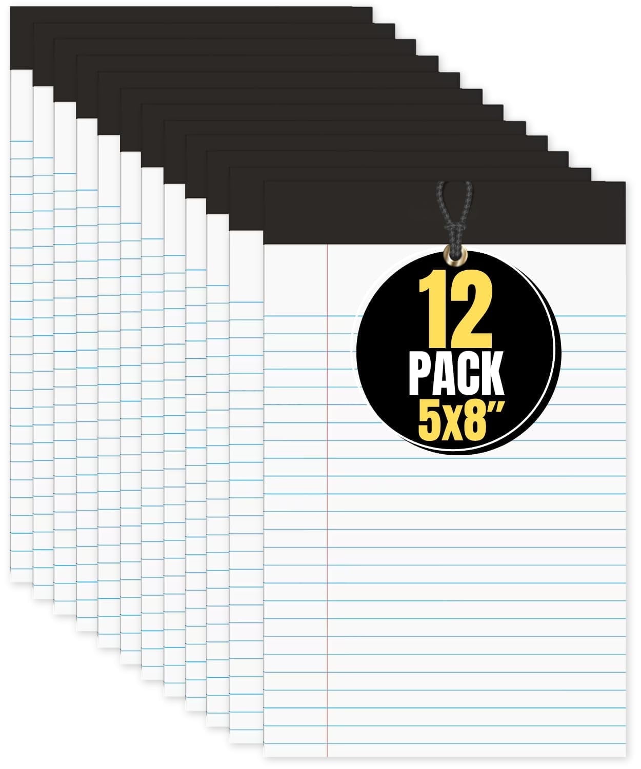 1InTheOffice Jr Legal Pads,Small Legal Notepads, 5" x 8", Narrow Ruled ...