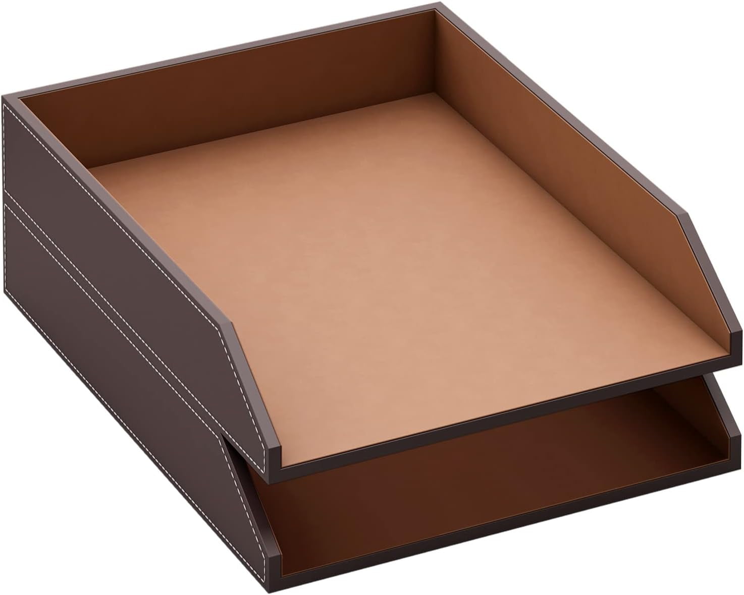 1InTheOffice Letter Tray, Paper Basket for Desk, Paper Trays, Front ...